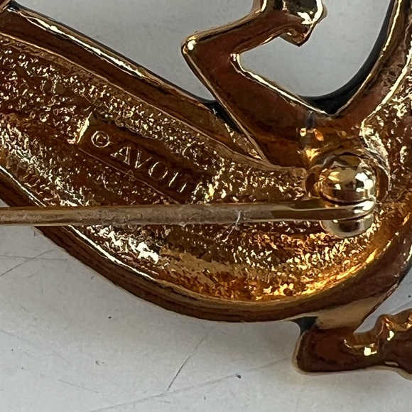 Avon | Jewelry | Vintage Avon Brooch Pin Black Lizard Gecko Gold Tone ...
